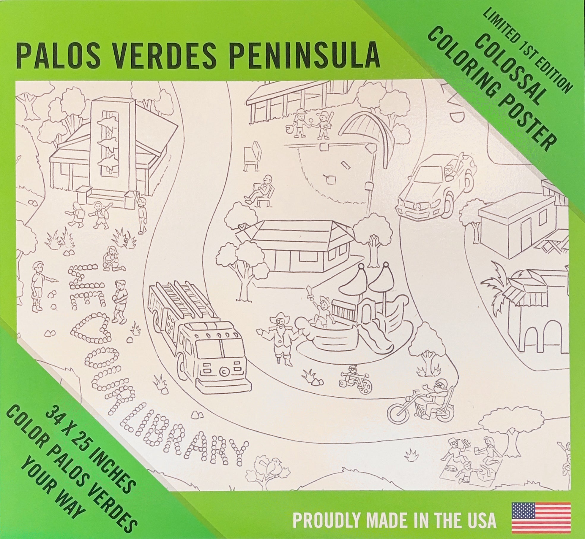 Palos Verdes Peninsula Colossal Coloring Poster – Good World Puzzles